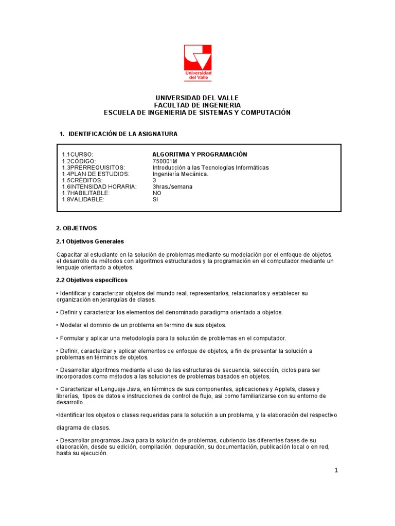 ALGORITMIA Y PROGRAMACION - 750082m | PDF | Java (lenguaje de programación) | Objeto (informática)