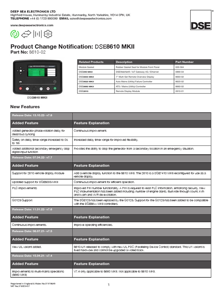 Dse8610 Mkii PCN | PDF | Programmable Logic Controller | Icon (Computing)