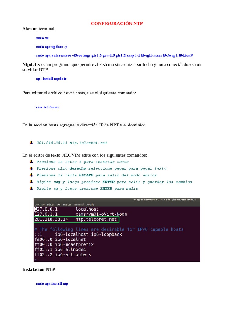 Configuracion Servidor NTP MVS Ubuntu 18.04 | Descargar gratis PDF | Software | Tecnologías de ...