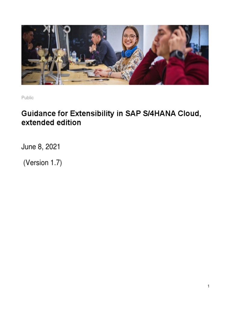 Guidance Extensibility SAP S4HANA Cloud Extended Edition 20210608 | PDF ...