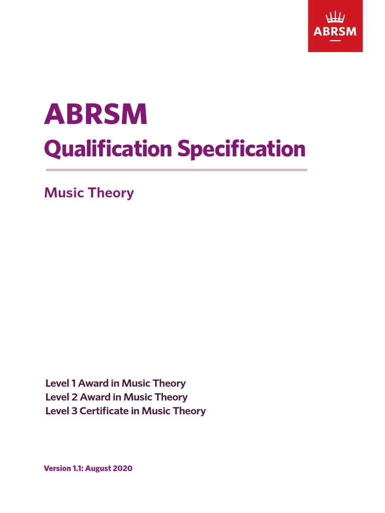 ABRSM Music Theory Qualification Guide | PDF | Chord (Music) | Scale ...