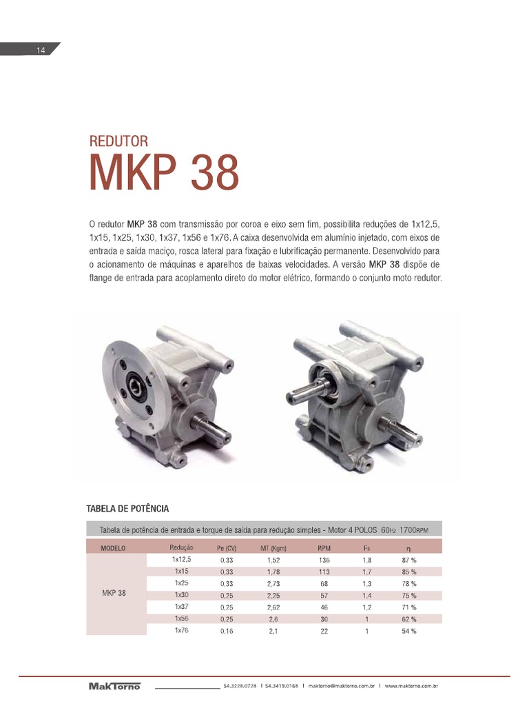 Catálogo Maktorno MKP 38 | PDF