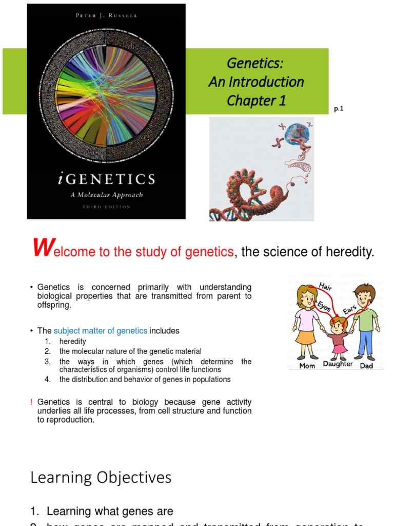 Introduction to Genetics: Chapter 1 | PDF | Genetics | Gene