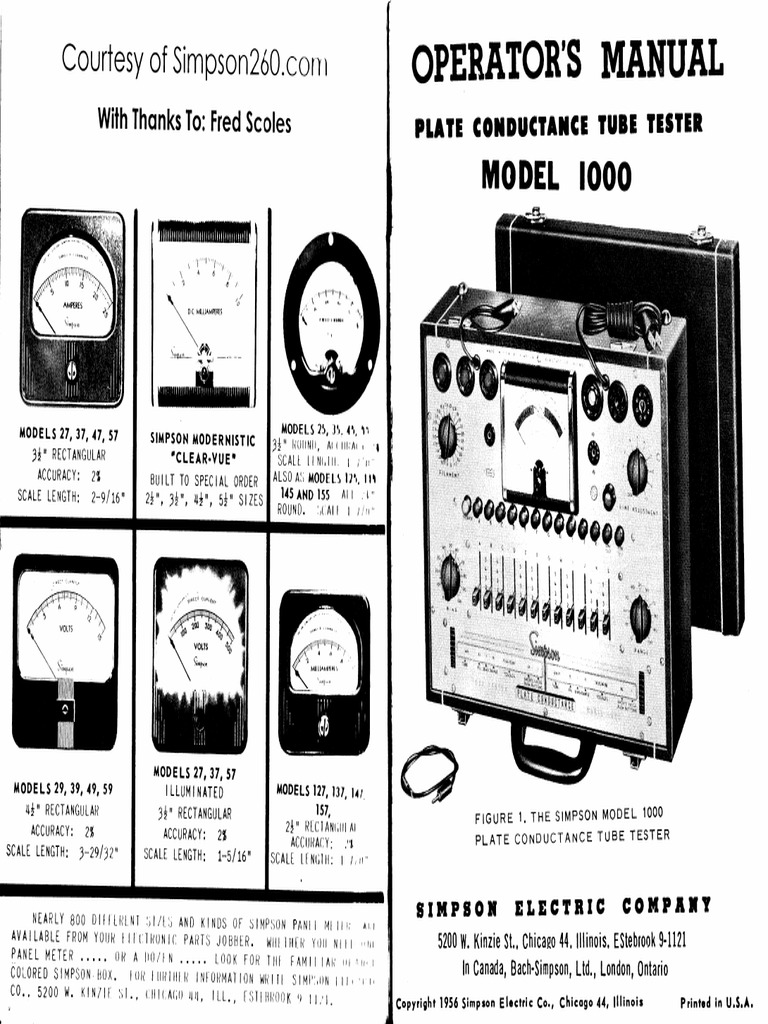 Simpson 1000 User Manual | PDF