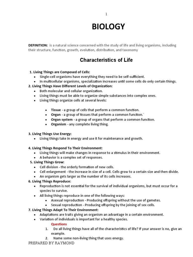 Biology Notes | PDF | Leaf | Enzyme
