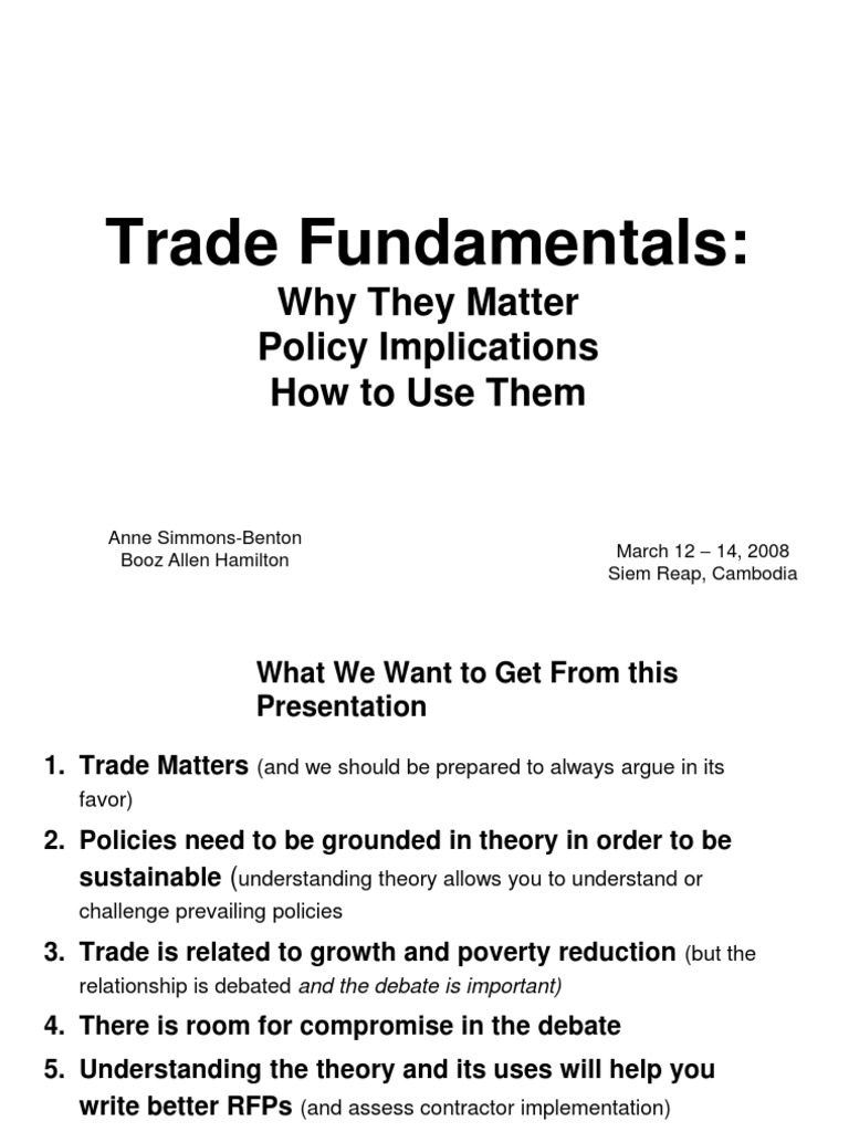 Fundamentals of Trade | PDF | Mercantilism | Economic Growth