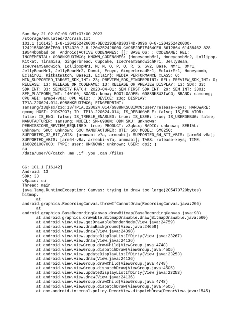 Crash | Download Free PDF | Java (Programming Language) | Operating System Families