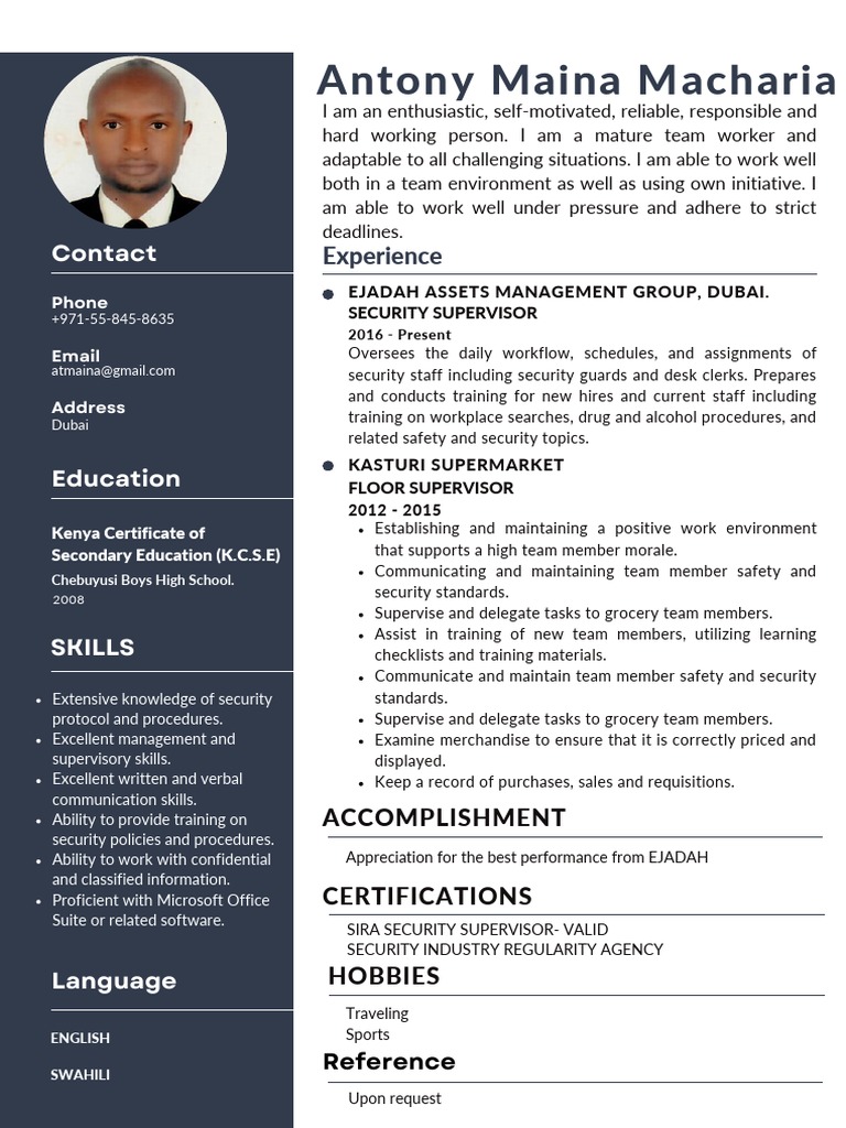 Antony General Resume | PDF