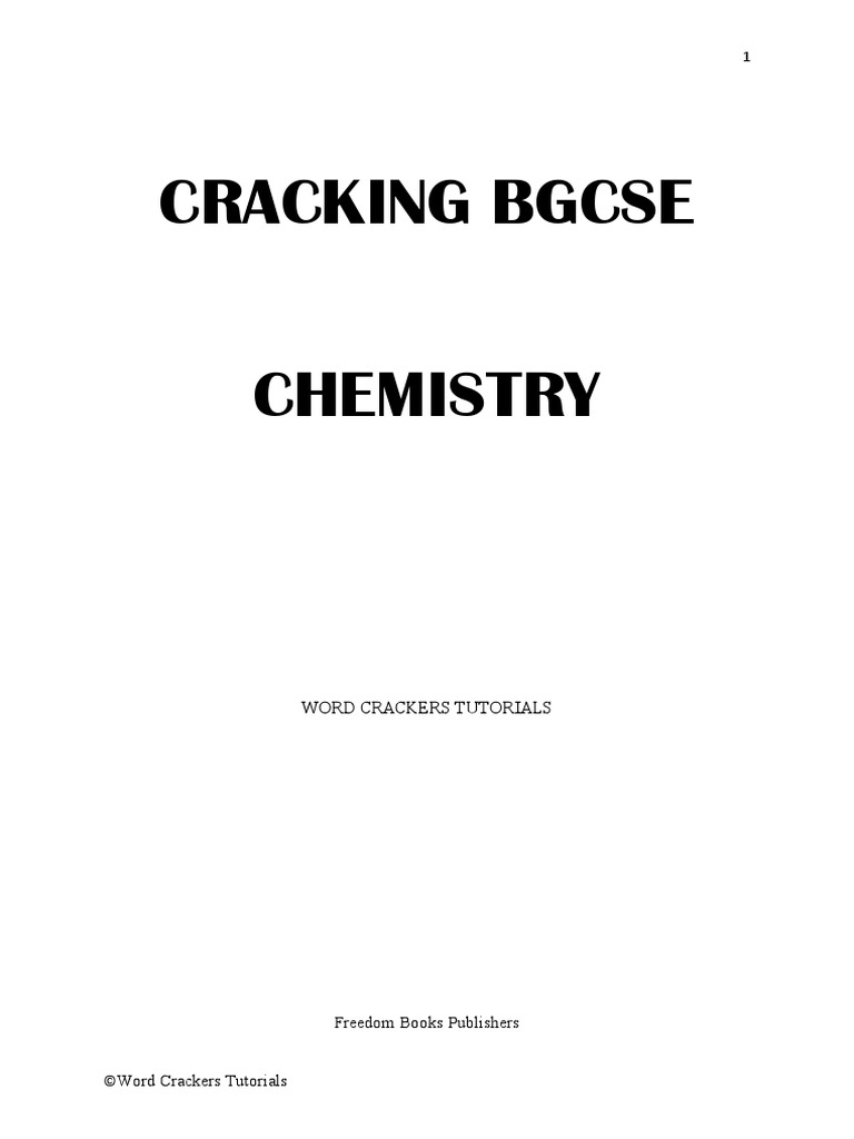 Cracking Bgcse Chemistry PDF | PDF | Reaction Rate | Atoms