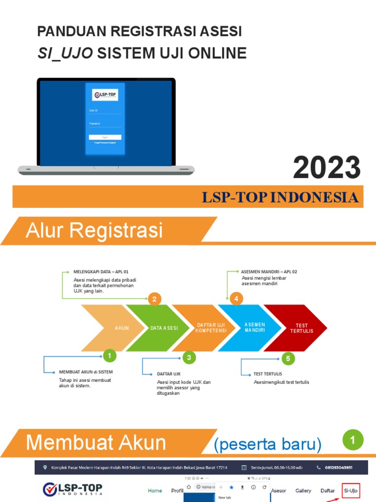 Panduan Registrasi Asesi LSP-TOP 2023 | PDF