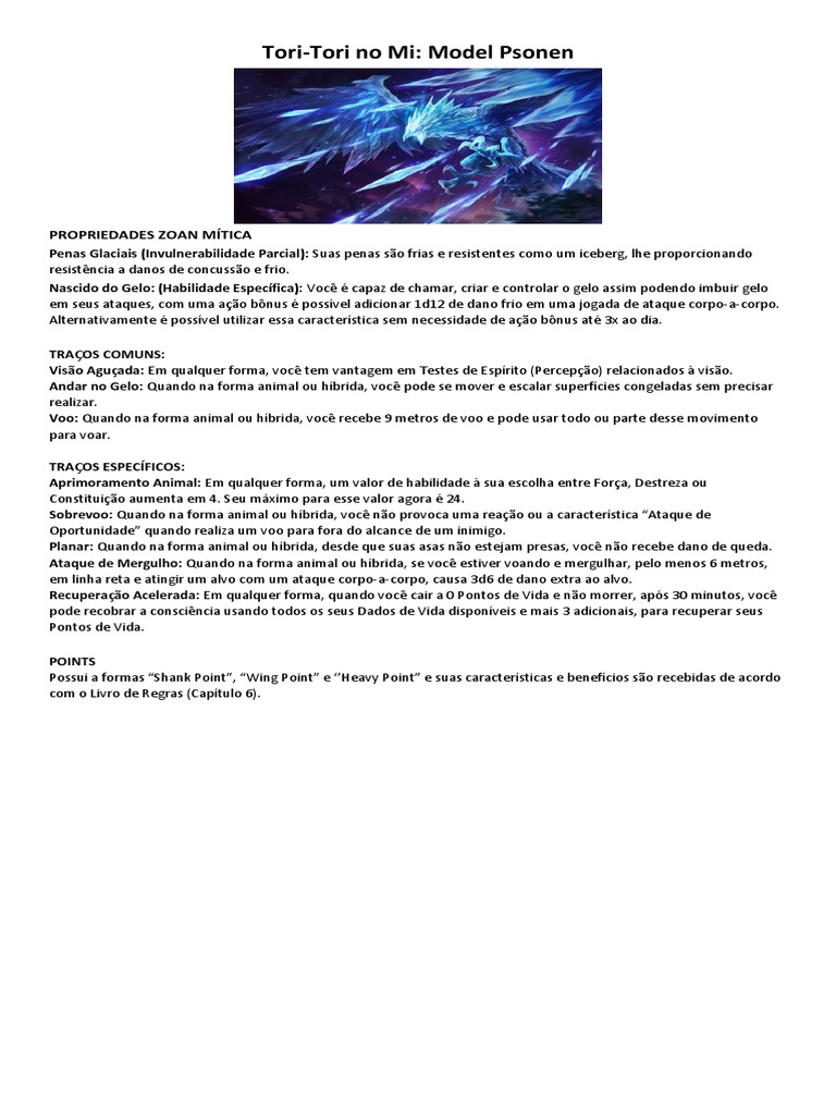 Tori-Tori No Mi Model Psonen | PDF | Voo | Natureza