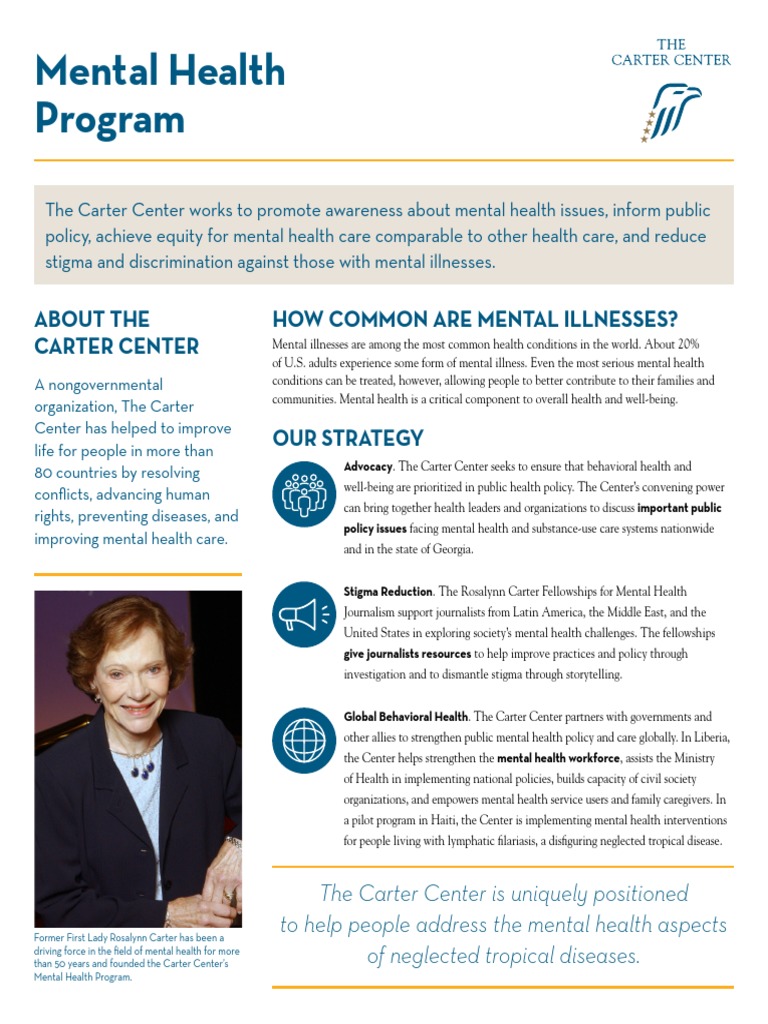 Mental Health Program - Brochure | PDF | Mental Health | Social Programs