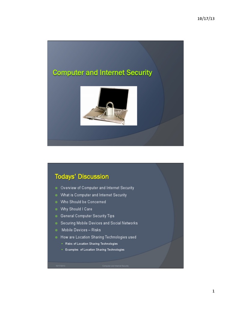 Internet Security Presentation | PDF | Security | Computer Security
