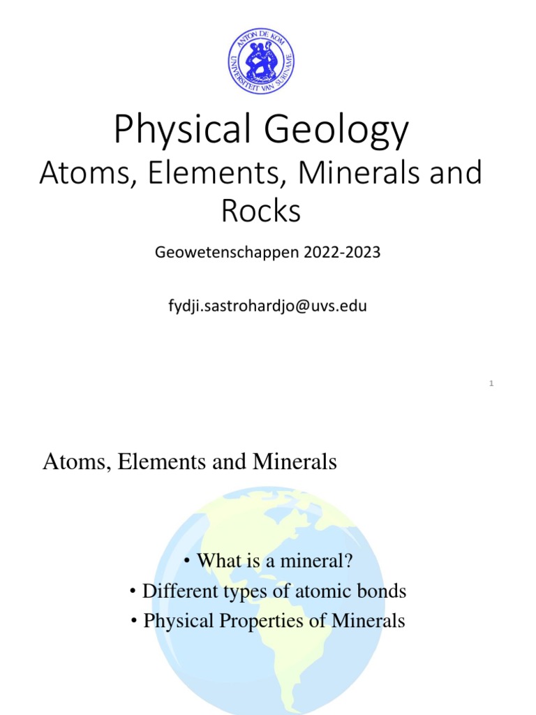 Atoms Elements and Minerals 4 | PDF | Chemical Bond | Chemistry
