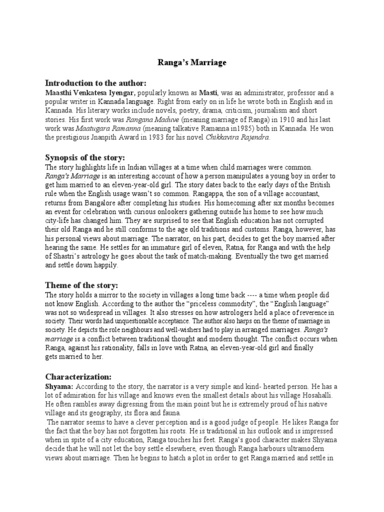Rangas Marriage | PDF | General Fiction