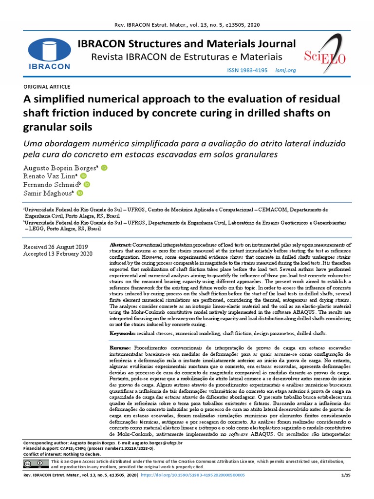 A Simplified Numerical Approach To The Evaluation of Residual Shaft ...