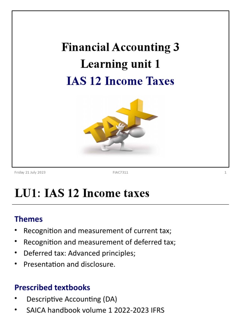 IAS 12 Income Taxes | PDF | Deferred Tax | Taxes