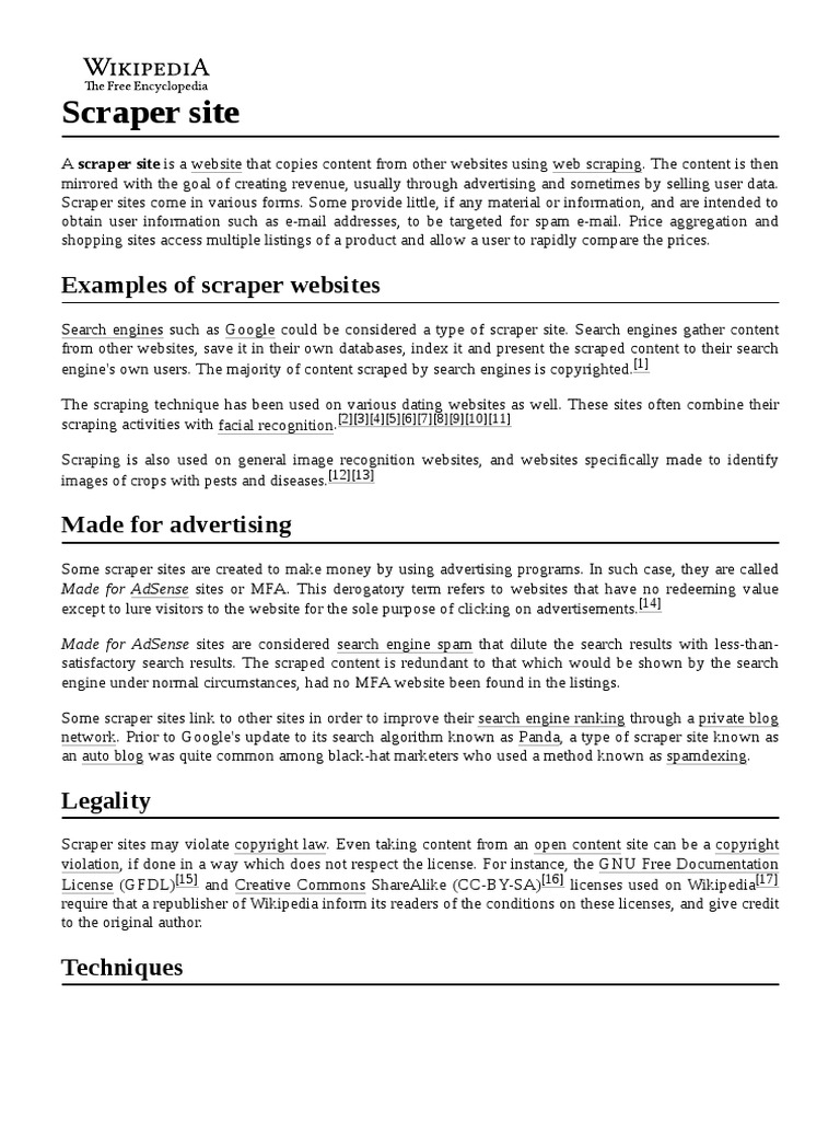 Scraper Site | PDF | Websites | World Wide Web