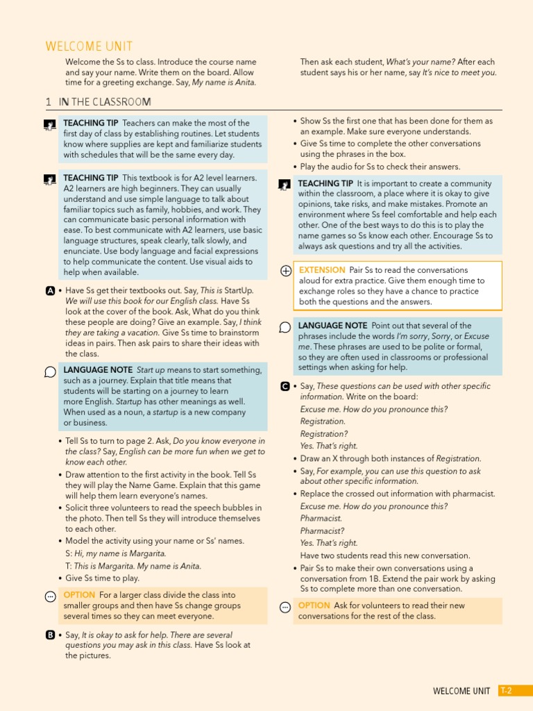 Startup2 Elementary TB | Download Free PDF | Question | Stress (Linguistics)