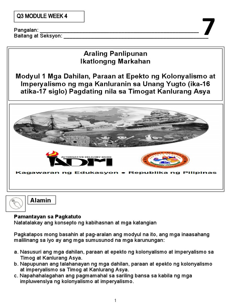 Ap7 Q3 Module Week 4 | PDF