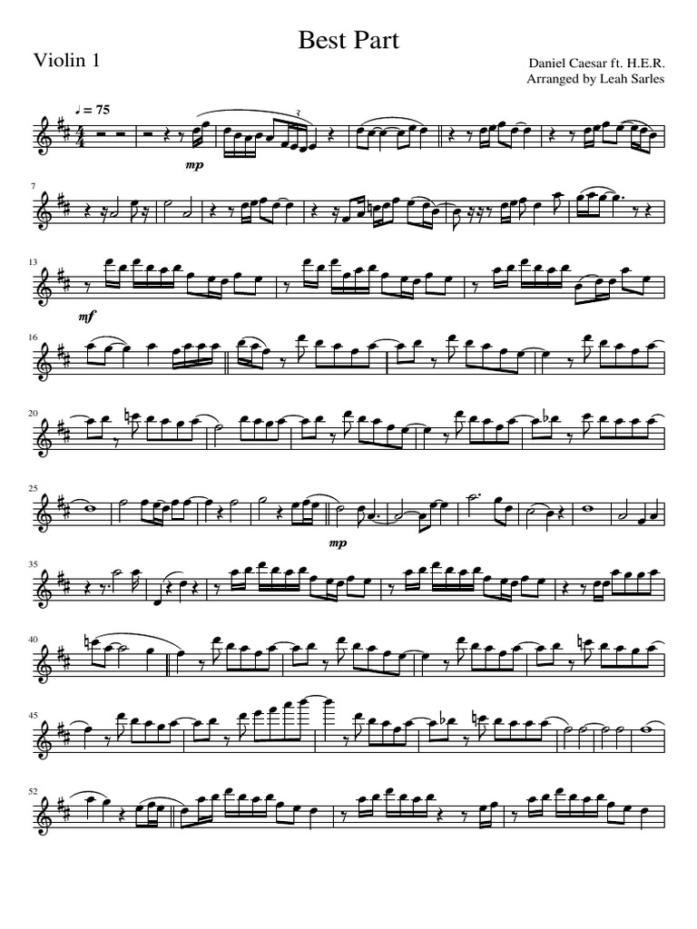 Best Part: Violin 1 | PDF