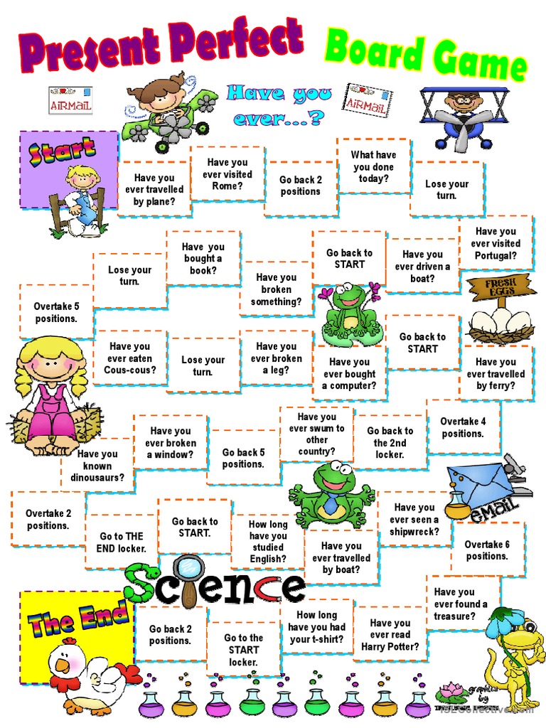 Present Perfect Board Game Activity | PDF