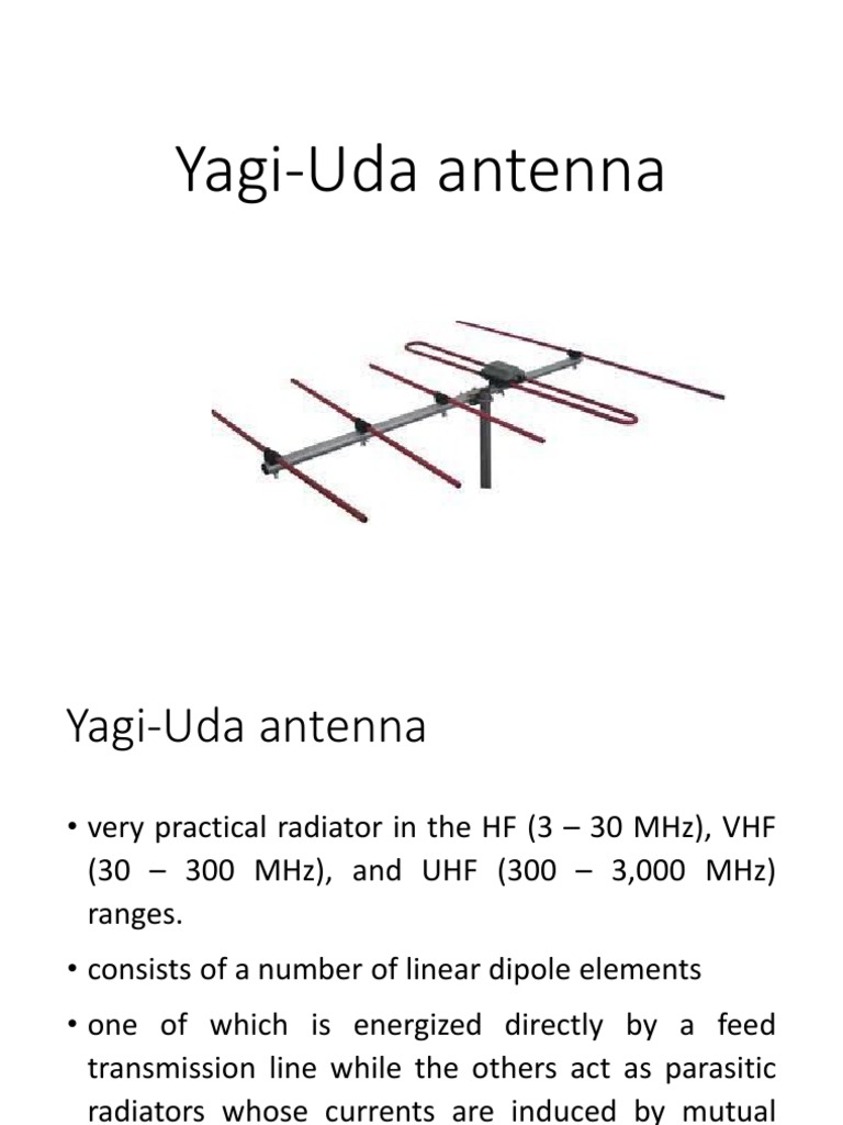 Yagi Uda | PDF | Antenna (Radio) | Telecommunications Engineering