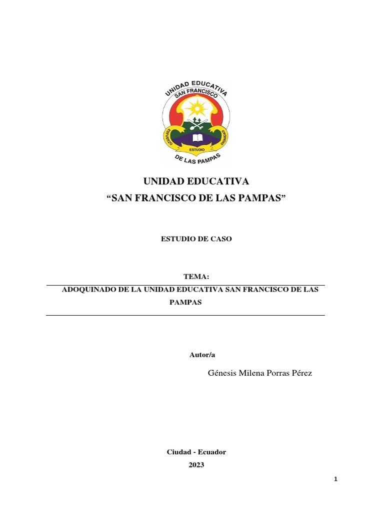 Proyecto Adoquinado. Genesis Porras | PDF | Enseñando | Infraestructura