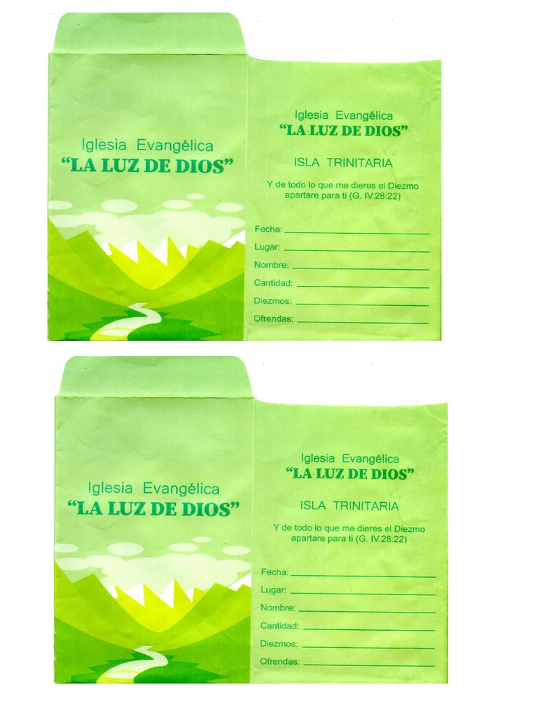 Sobre de Diezmo | PDF