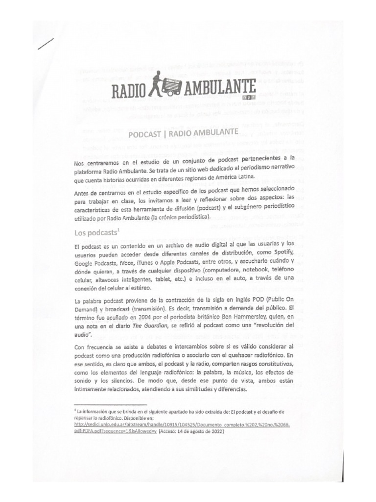 Radio Ambulante | PDF