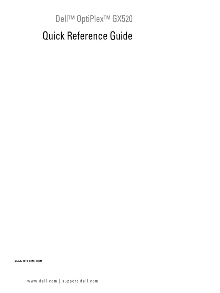 Optiplex-Gx520 Setup Guide FR-FR | PDF | Electrical Connector | Usb
