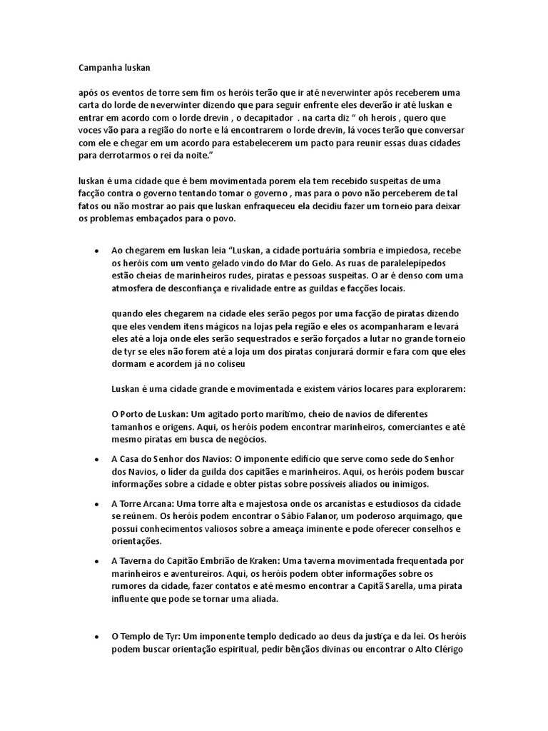 Campanha Luskan | PDF | Justiça | Crime e Violência