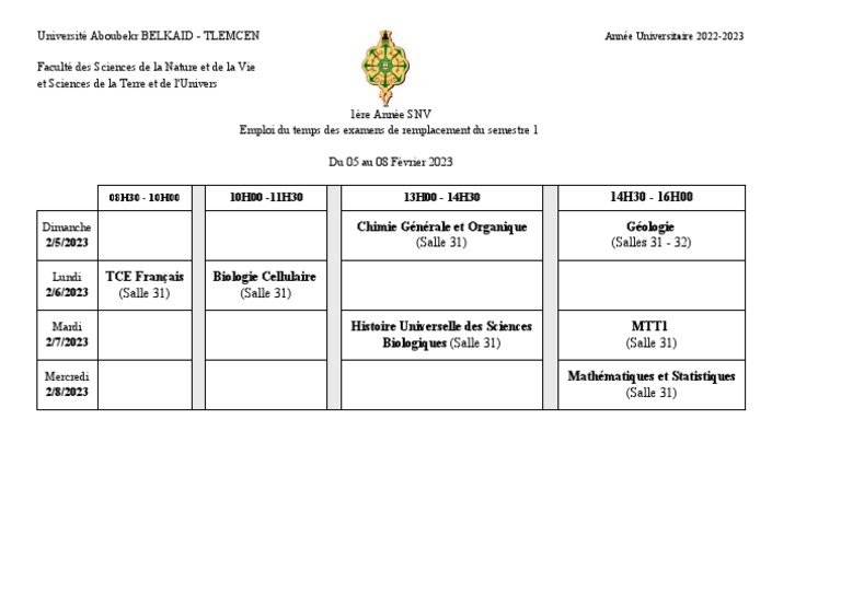 Remplacement S1 L1 SNV 2023 | PDF