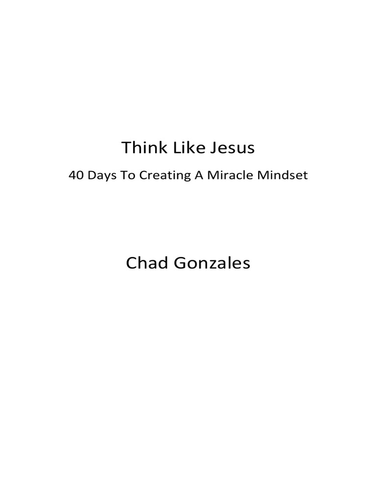 Think Like JESUS | PDF | Jesus | Miracle