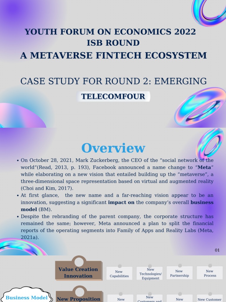 Blue Purple Futuristic Modern 3D Tech Company Business Presentation | PDF