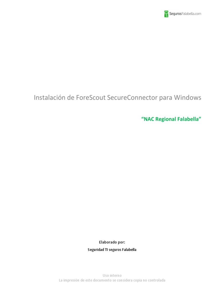 Instalación de ForeScout SecureConnector para Windows Externos | PDF ...