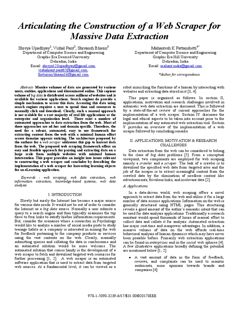 Upadhyay (2017) - Articulating The Construction of A Web Scraper For | PDF | World Wide Web ...