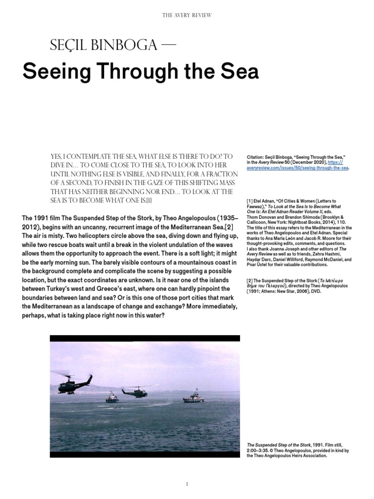 Binboga Seeing Through The Sea | PDF