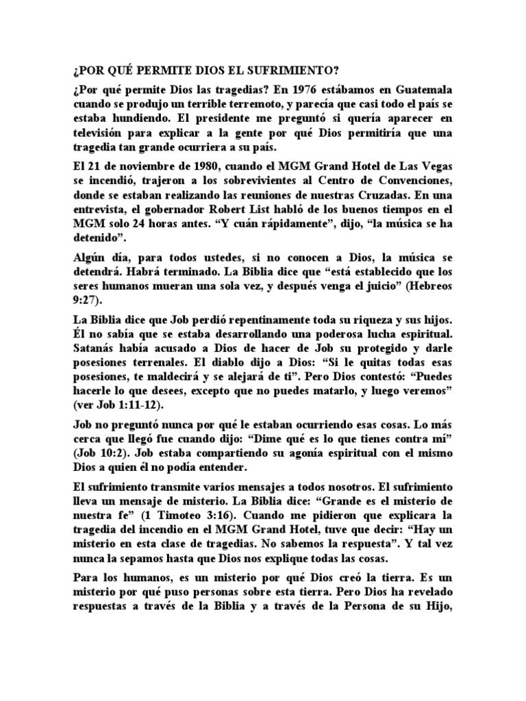 Por Qué Permite Dios El Sufrimiento | PDF | Jesús | Dios