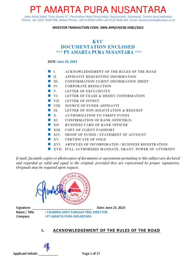 062323-Kyc 3B HSBC | PDF | Securities (Finance) | Patriot Act