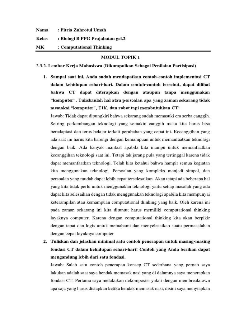 Eksplorasi Konsep - T1 - CT | PDF