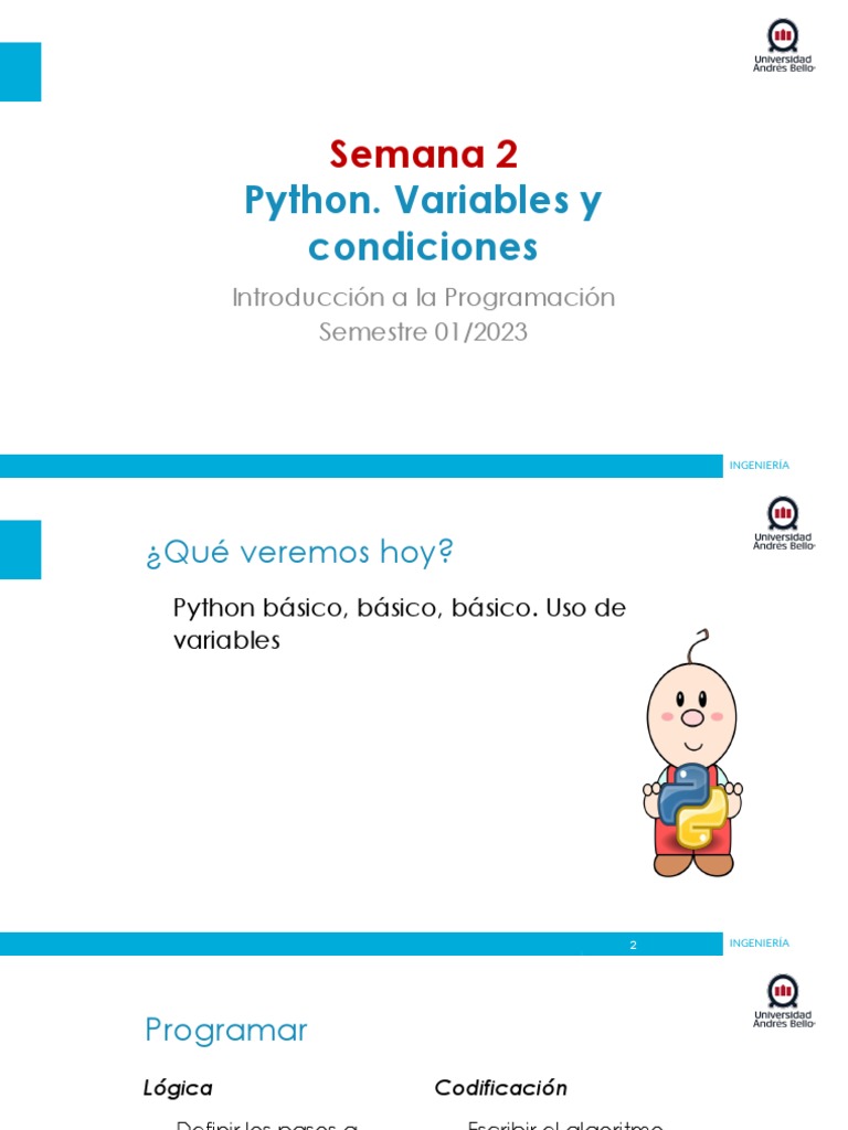 Semana2 Variables Descargar Gratis Pdf Python Lenguaje De Programación Programación