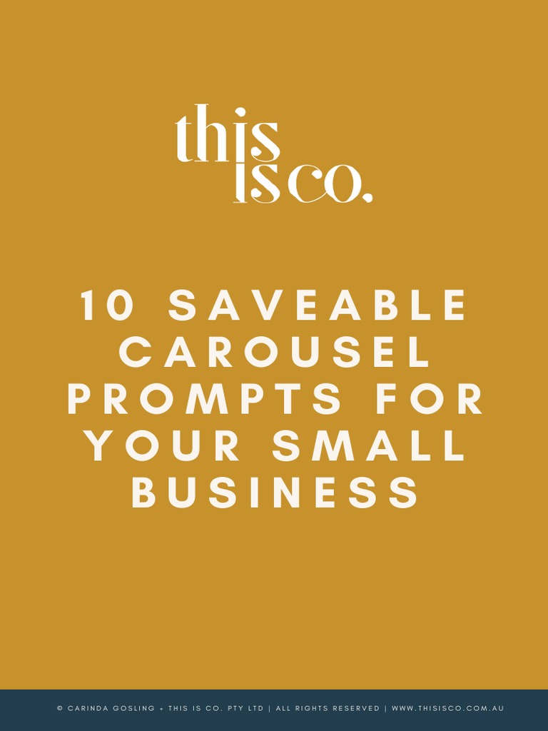 Carousel Prompts for Small Businesses | PDF | Marketing | Business