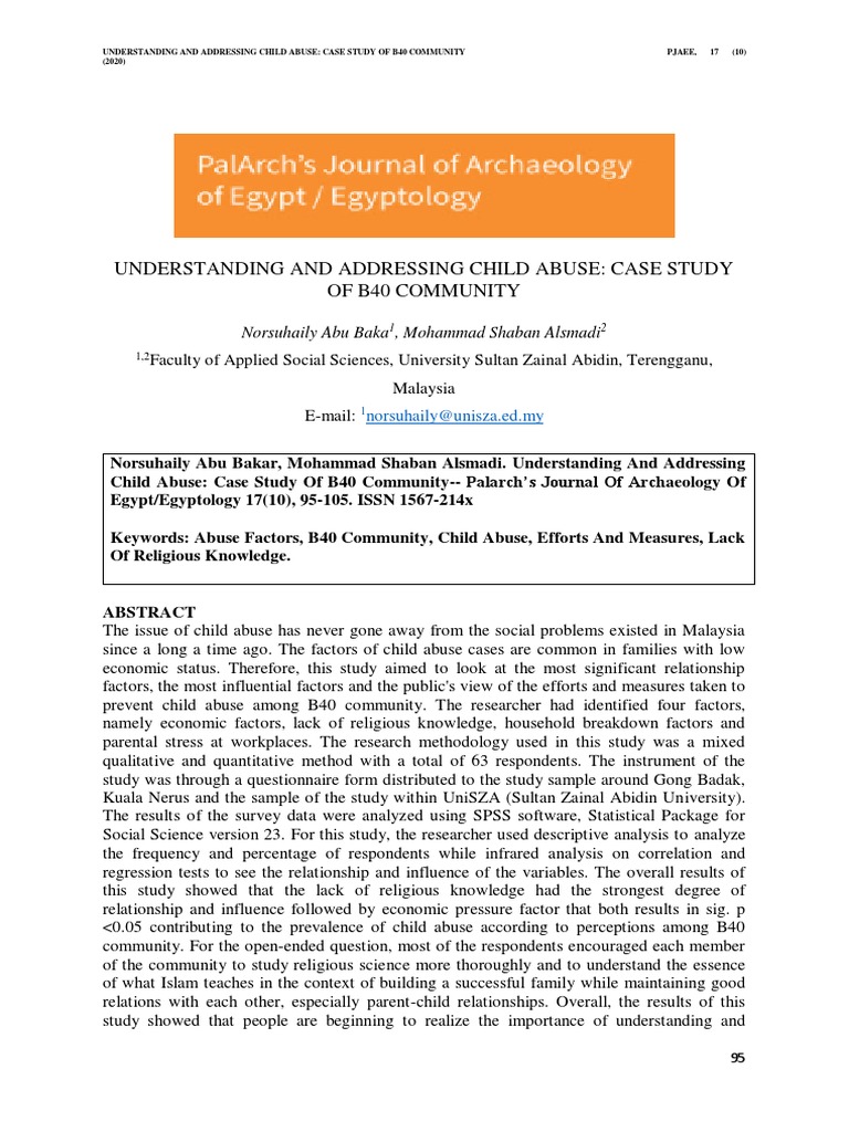 3344-Article Text-6450-1-10-20201222 | PDF | Child Abuse | Family