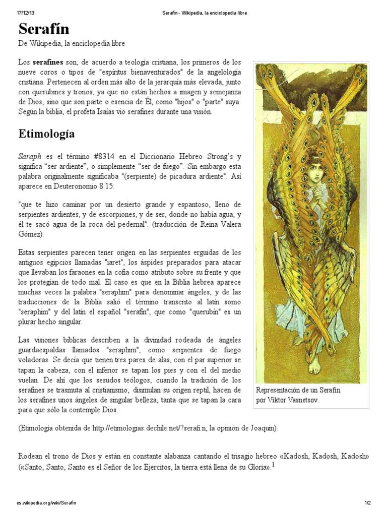 Serafín | PDF | Criaturas legendarias cristianas | Ángel