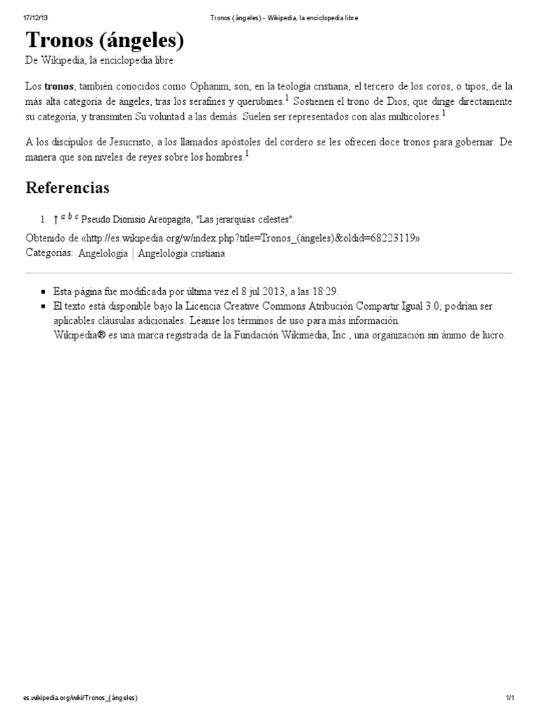 Tronos (Ángeles) | PDF