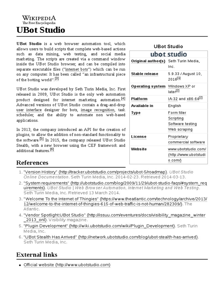 UBot Studio | Download Free PDF | Digital Technology | Microsoft Windows