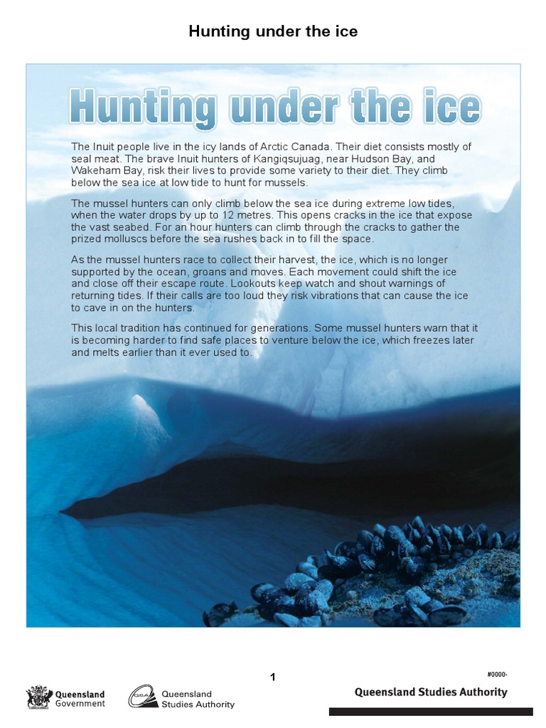 Comprehension - Hunting Under Ice | PDF | Ice | Sea