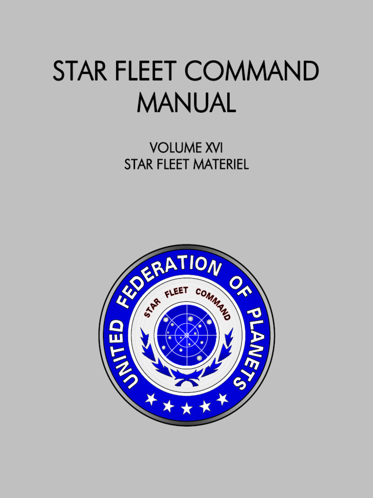 Star Fleet Command Manual - Volume XVI | PDF | Starfleet | Warehouse
