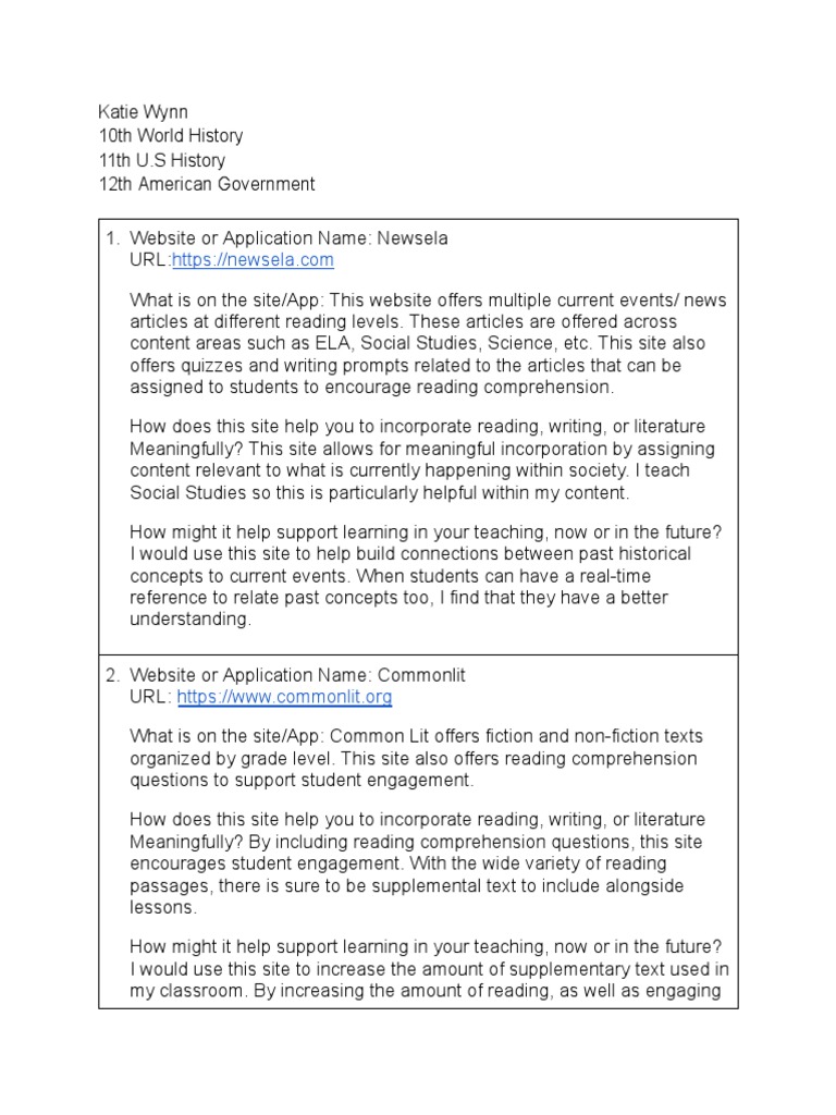 Literacy Applications | Download Free PDF | Reading Comprehension | Lesson Plan